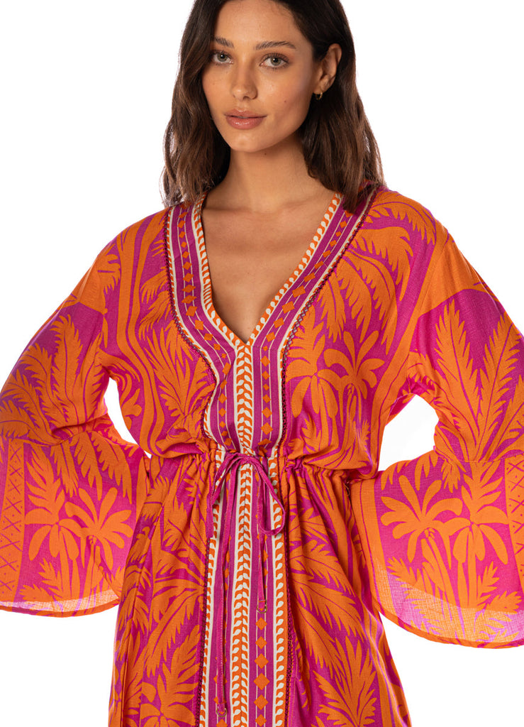 Maaji Flamingo Palm Enjoyable V Kaftan – Maaji Colombia